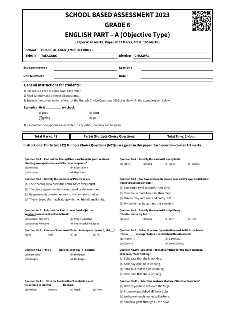 English 6th AA | PDF