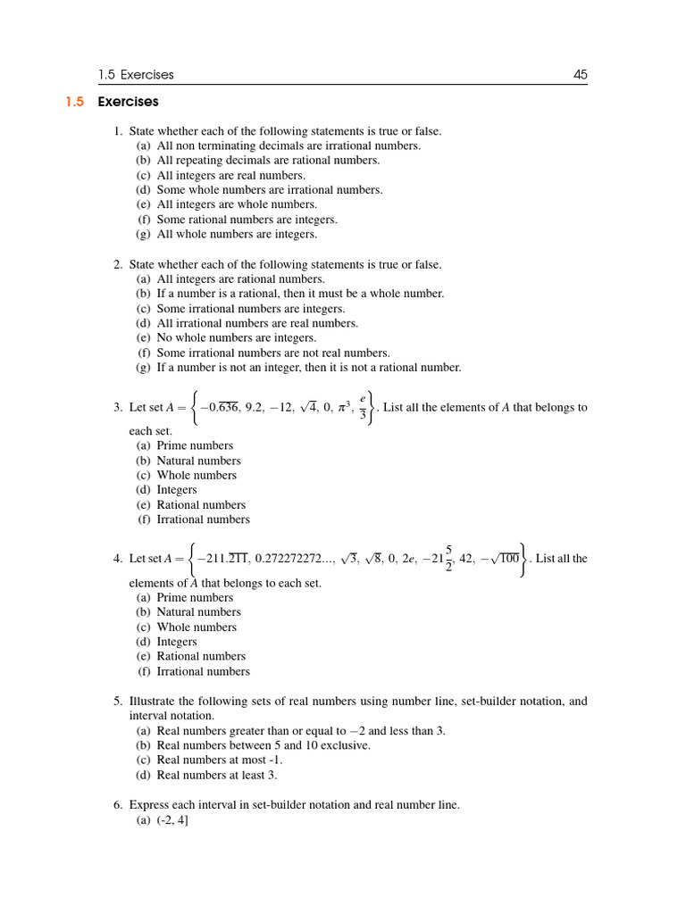 Supplementary Exercises on Numbers | PDF | Numbers | Integer