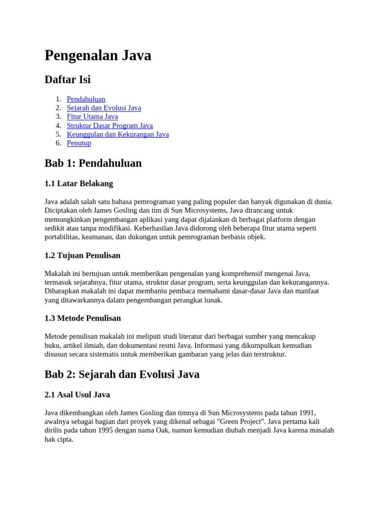 Pengenalan Java | PDF