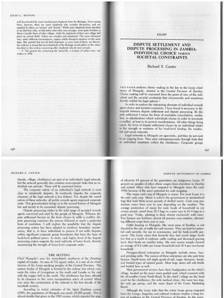 Canter, Richard S. (1978) - Dispute Settlement and Dispute Processing ...
