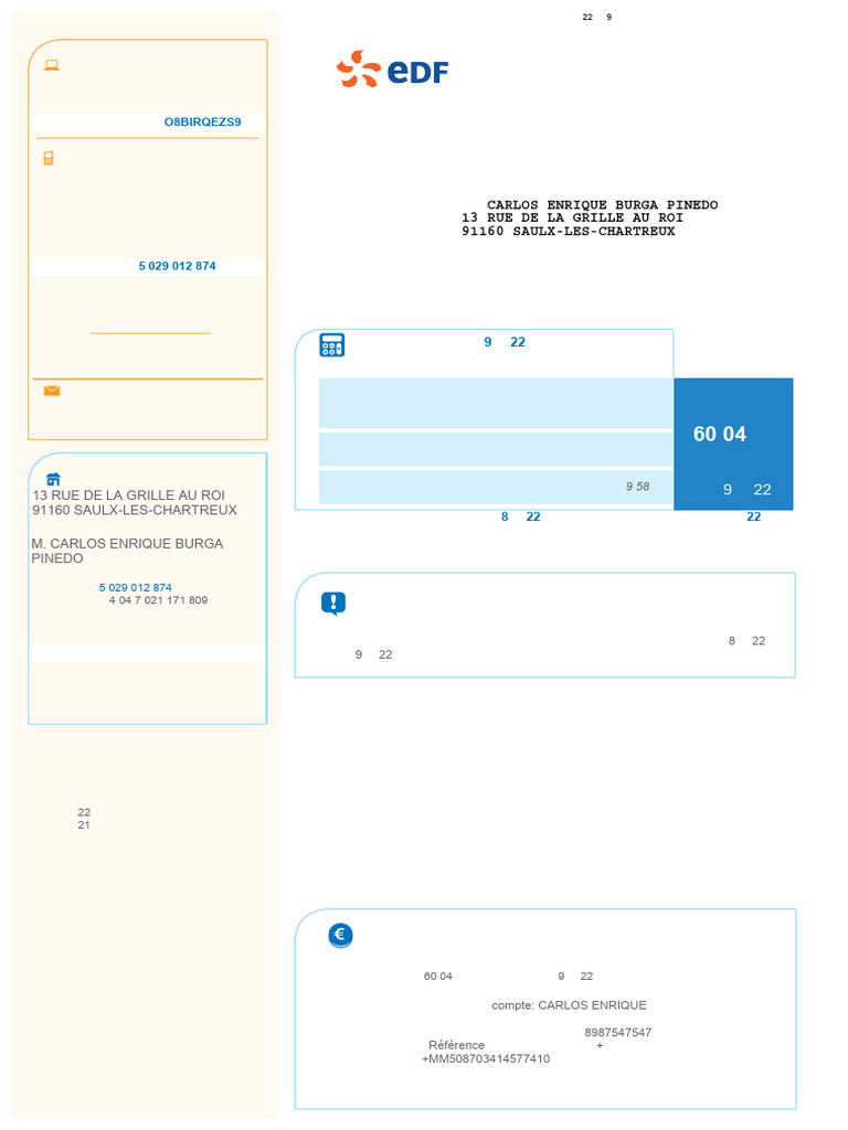 Facture Edf 2022pdf | PDF