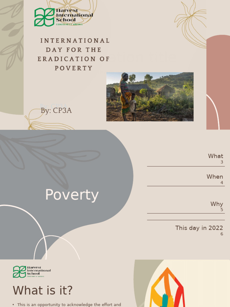 International Day of Eradication of Poverty | PDF