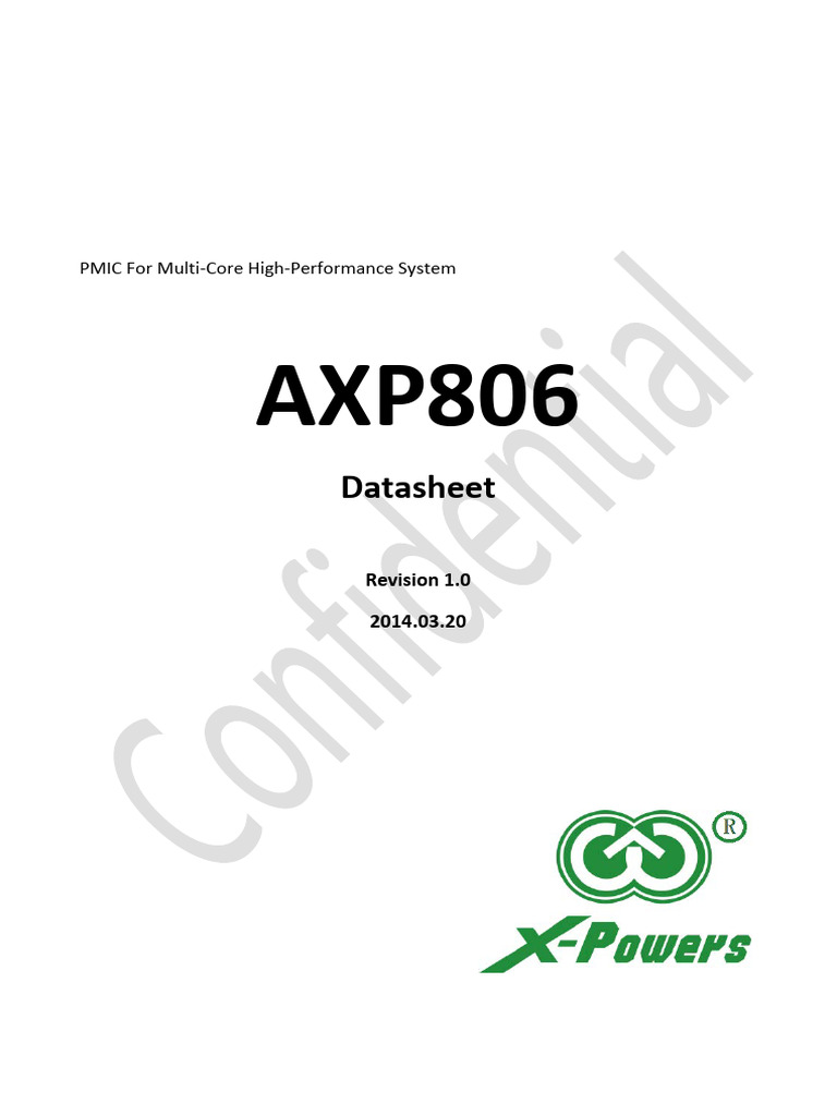 Axp806 Datasheet V1.0 | PDF