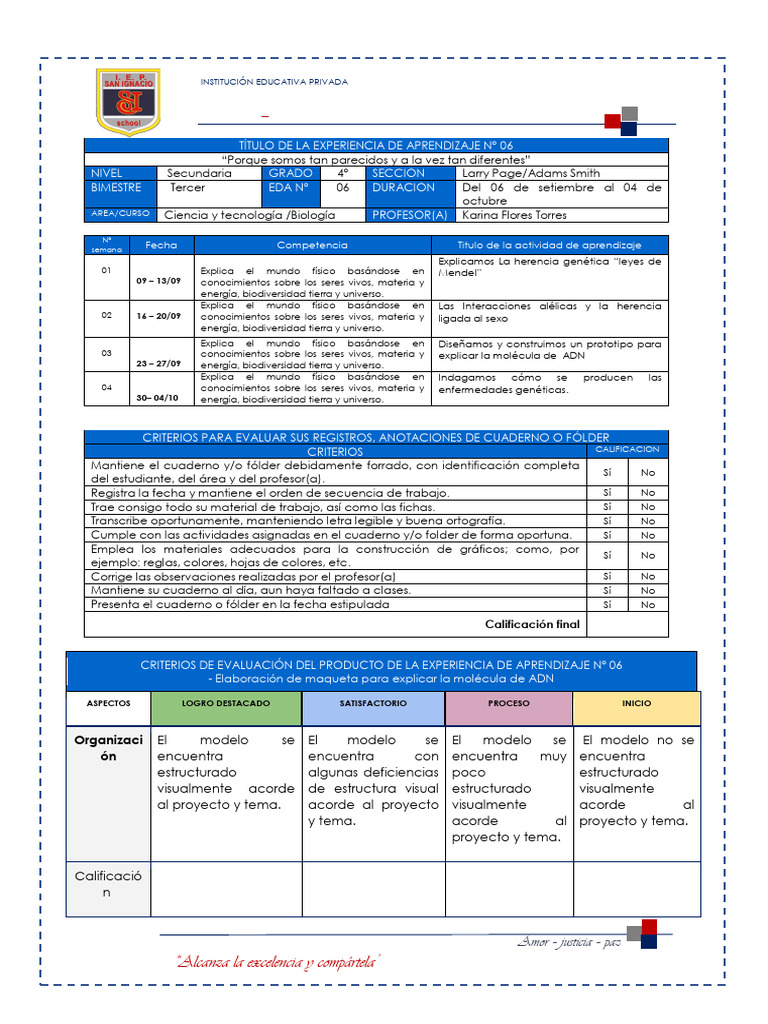 Temario Eda 06 4to Sec C y T Iep Sis 2024 Tercer BM | PDF