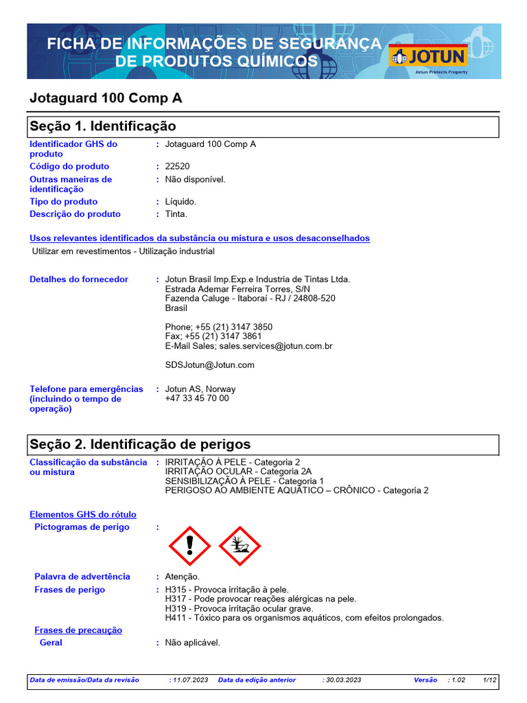 Jotaguard 100 Comp A | PDF