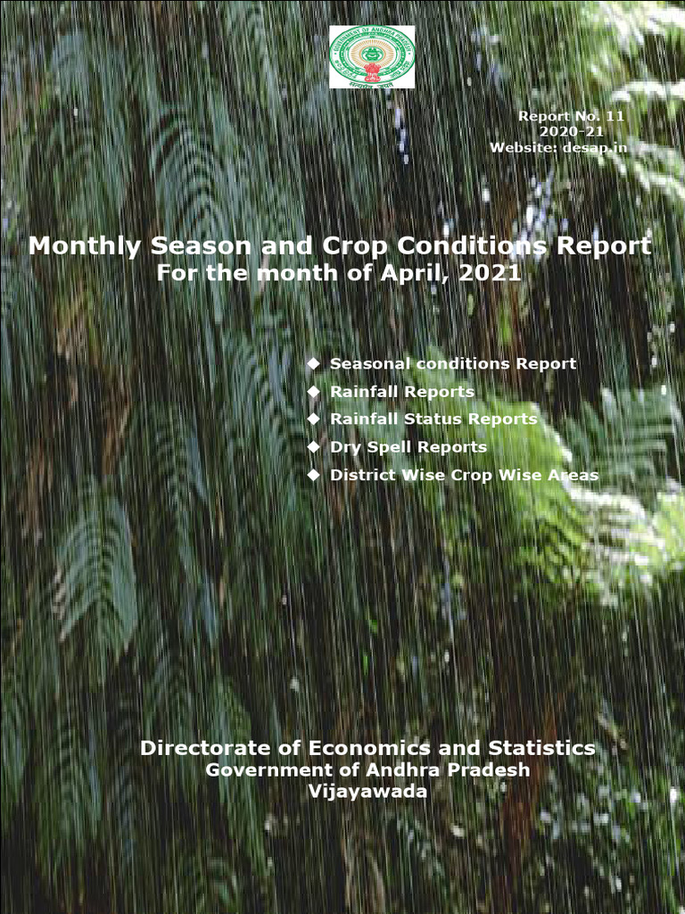 Monthly_Season_Crop_Condition_Report_APRILSCRlatest2021 | PDF