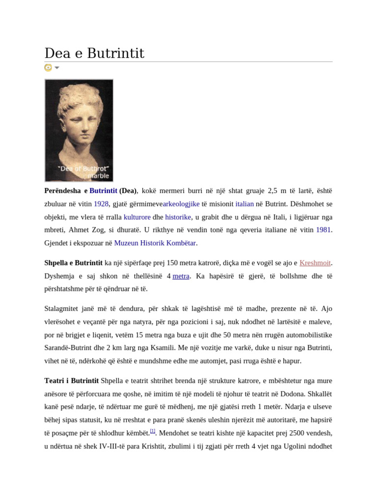 Dea e Butrintit | PDF