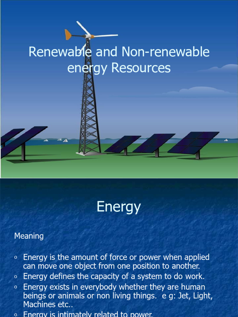 Unit-2 Renewable and Non Renewable | PDF