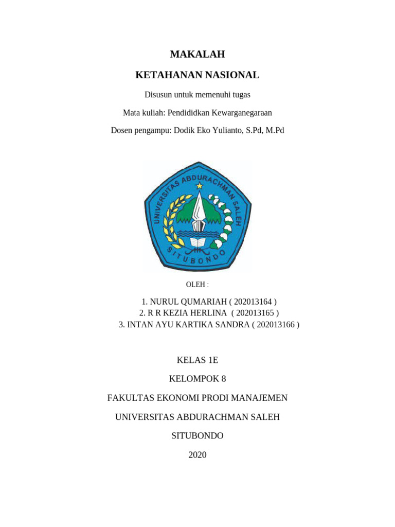 Ketahanan Nasional K 8 | PDF