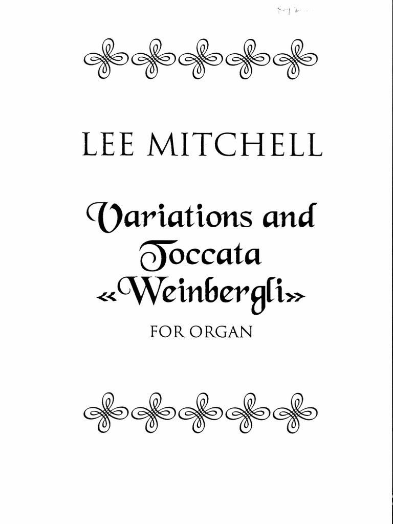 Lee Mitchel - Variations and Toccata | PDF