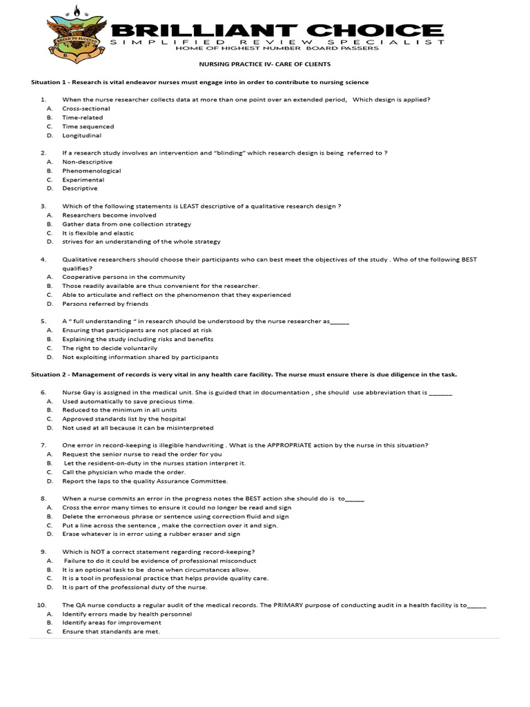 Nursing Practice IV Final Proof Read 1 | PDF