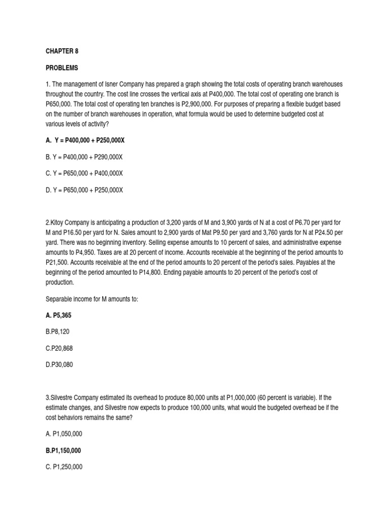 Chapter 8 Problems | PDF