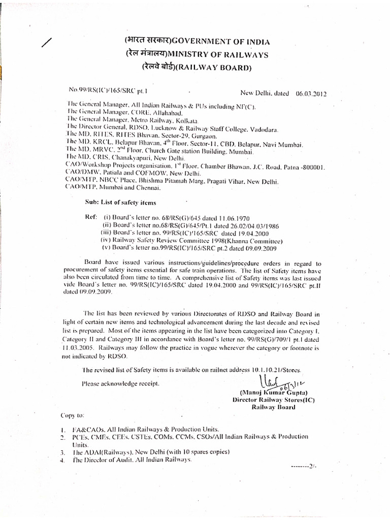 Safety List 500KVA DG | PDF