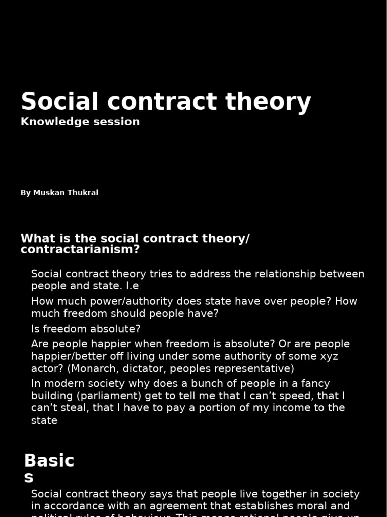 Social Contract Theory | PDF
