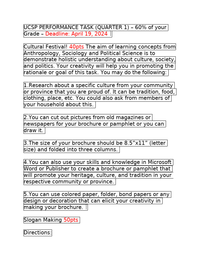 Ucsp Performance Task | PDF