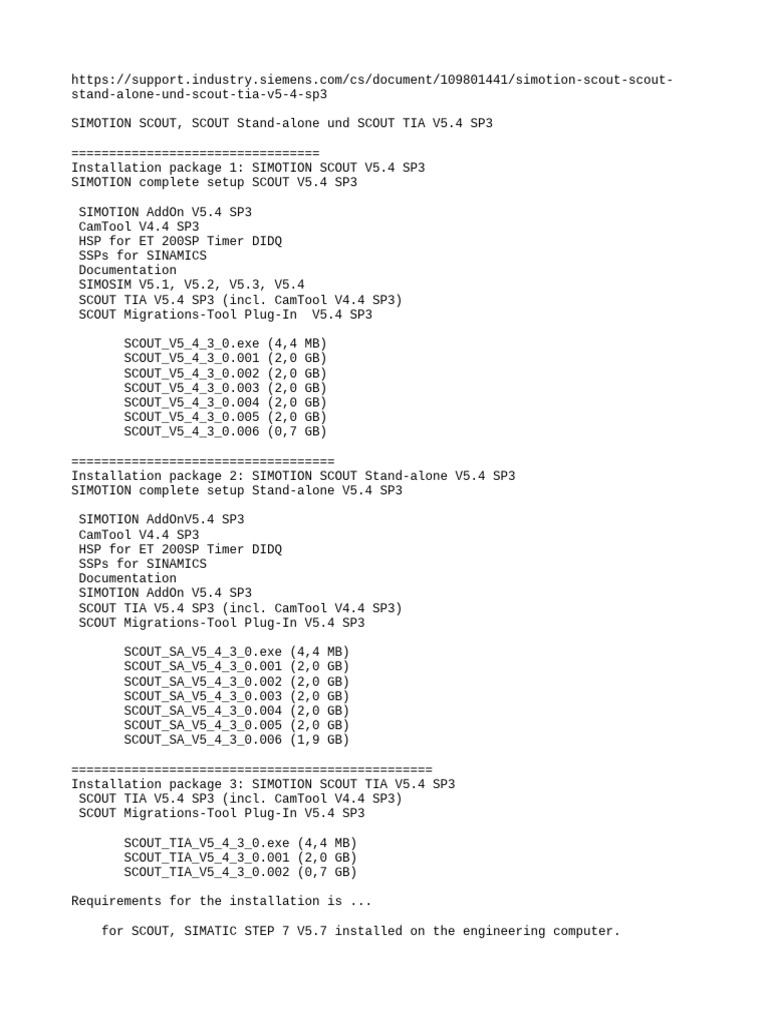 Simotion Scout V5.4 SP3 | PDF