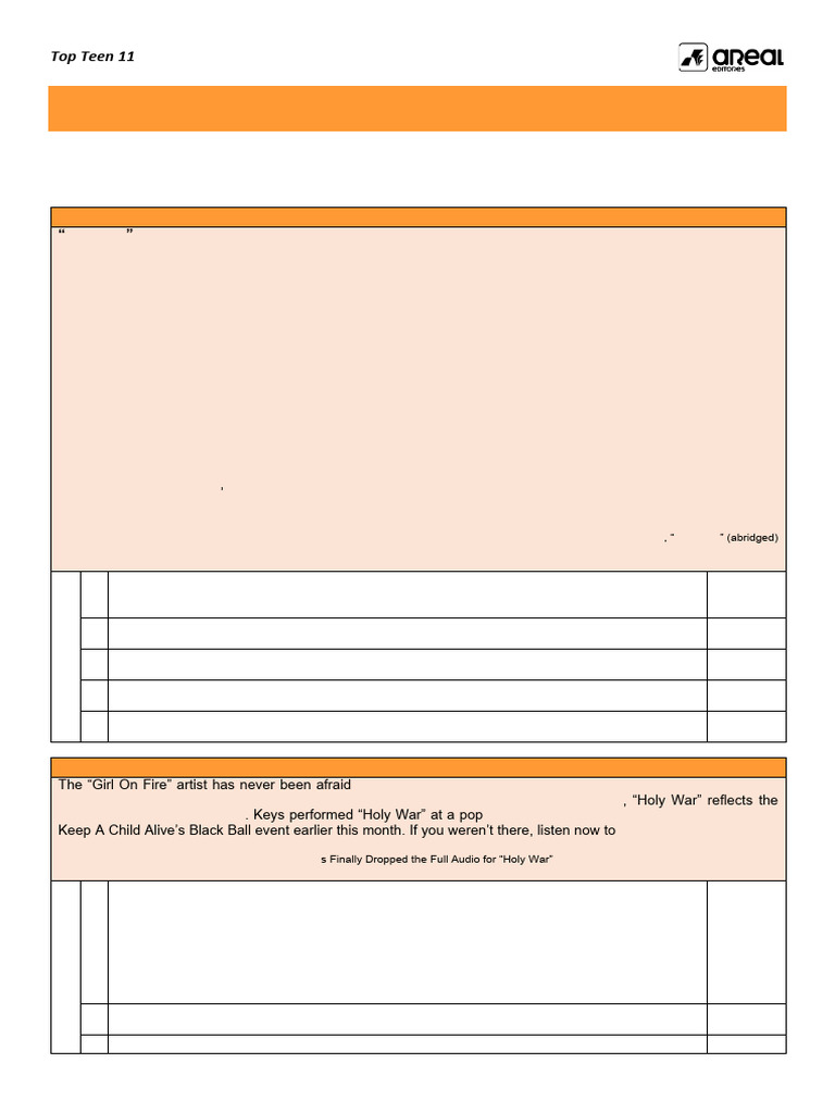 Ae TT11 Skills Assess1 Criteria | PDF | Performing Arts