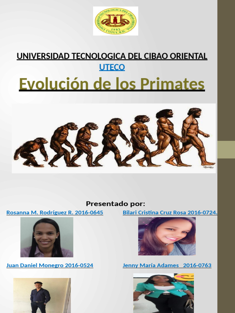 EVOLUCION DE LOS PRIMATES | PDF
