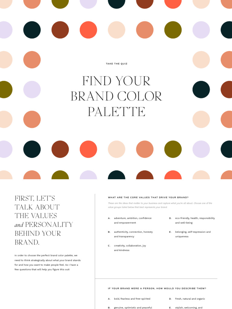 Color Palette Quiz F346a0ba 7a00 4978 Bfaa 7ba112b60b06 | PDF | Brand ...