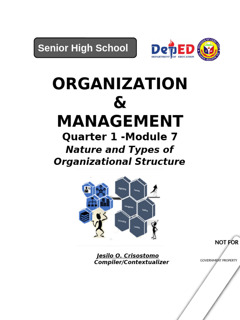 Revised Module 7 Q1 Organizationa and Management | PDF