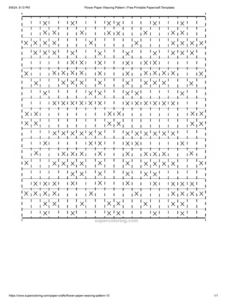 Flower Paper Weaving Pattern | PDF