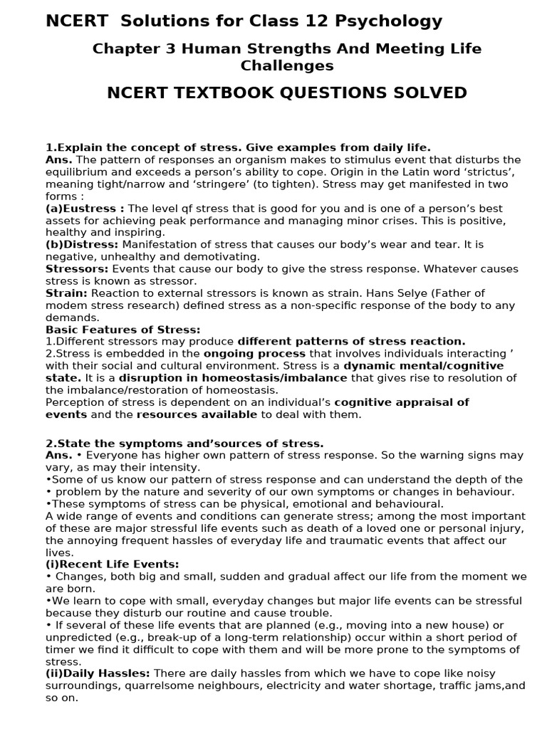 Chapter 3 2 Human Strengths And Meeting Life Challenges | PDF