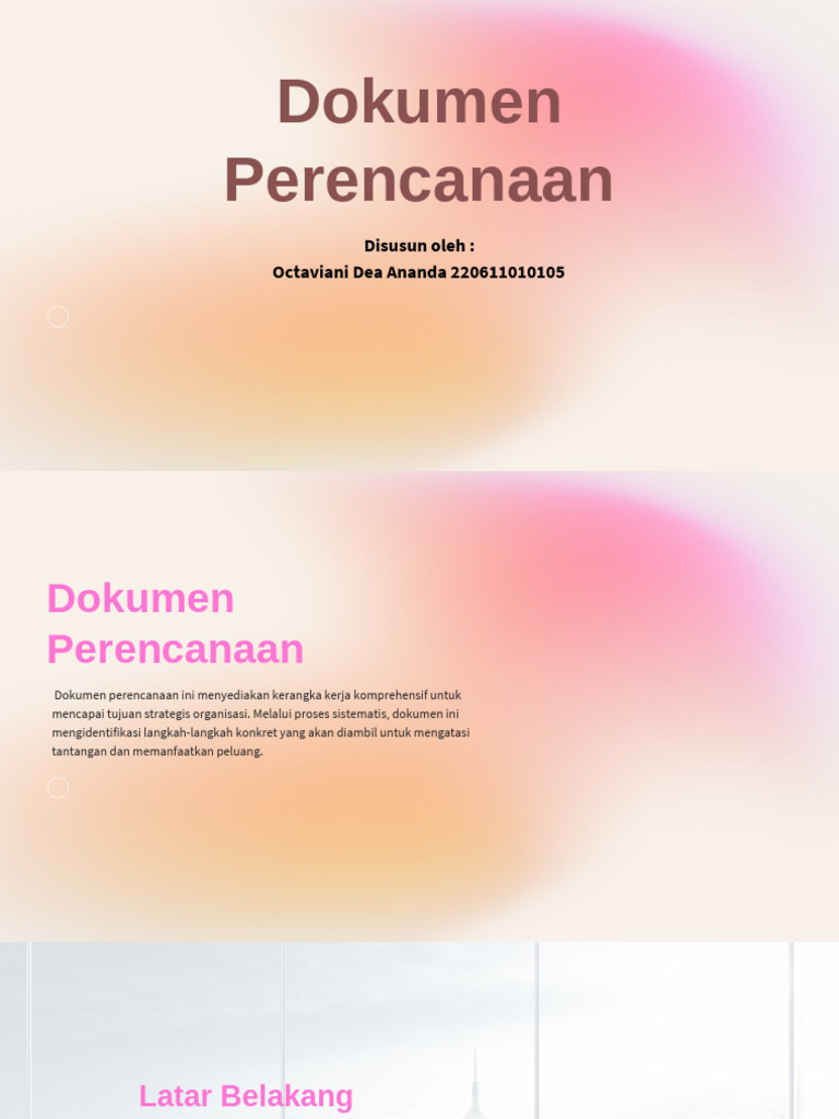 PPT Dokumen Perencanaan | PDF