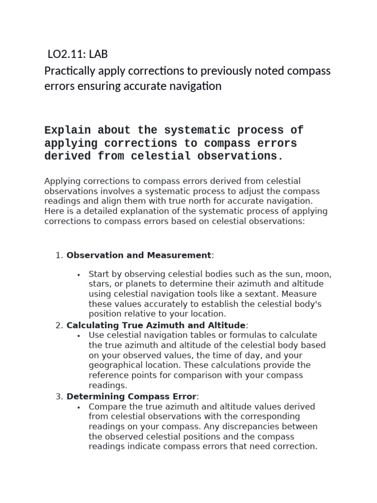 Week 16 Explain About The Systematic Process of Applying Corrections To ...