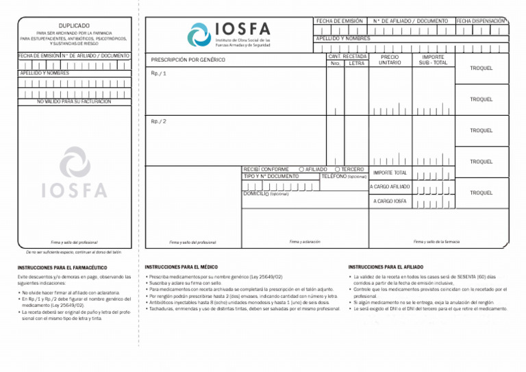 Receta Iosfa jXyC1 | PDF
