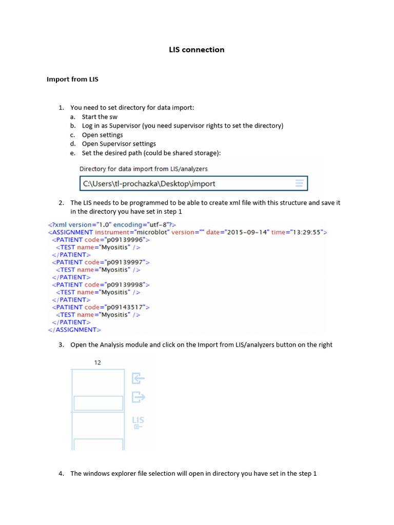 Testline LIS Guide | PDF