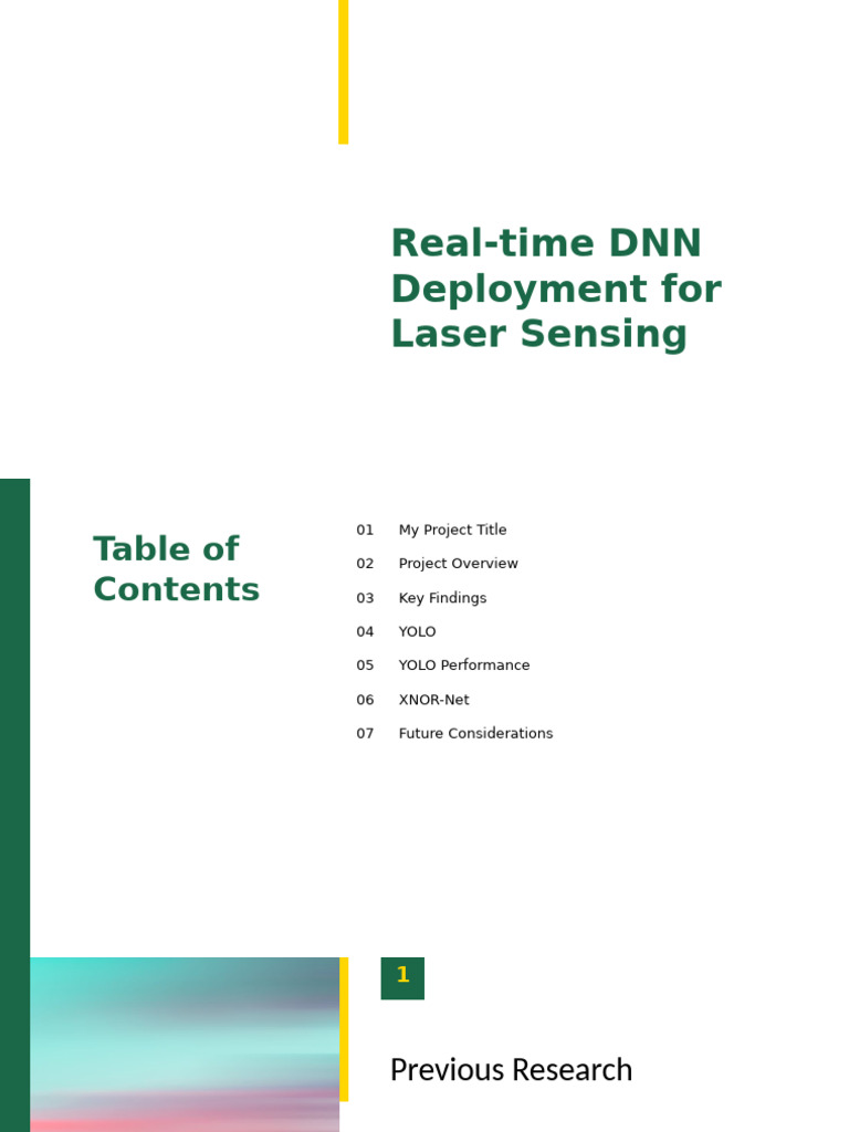 Real-Time DNN Deployment For Laser Sensing: Photo by Pexels | PDF