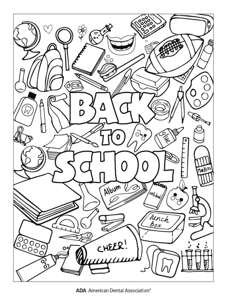 Preschool Back To School Coloring Page | PDF