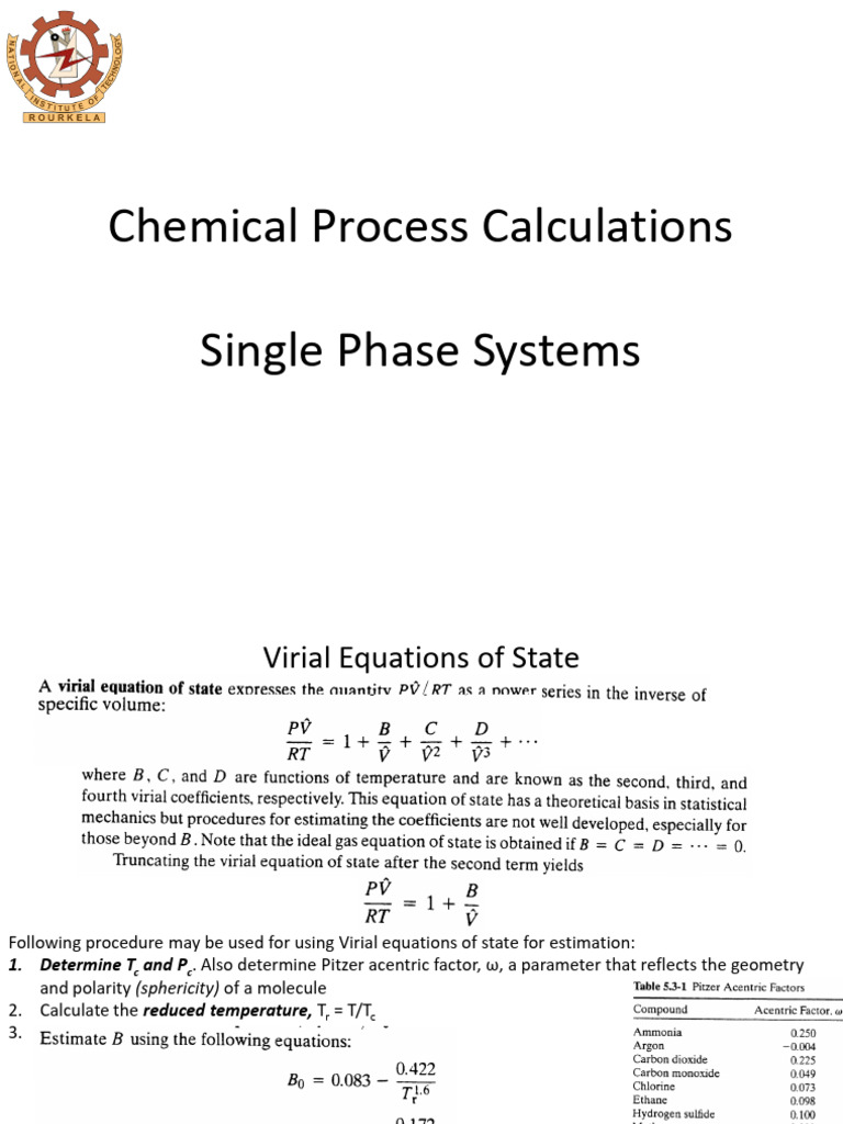 CPC Lecture 16 - Equations of State | PDF