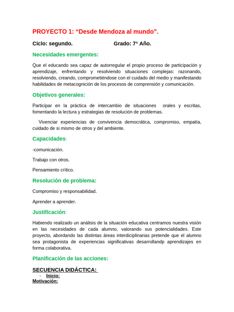 PROYECTO 1 | PDF