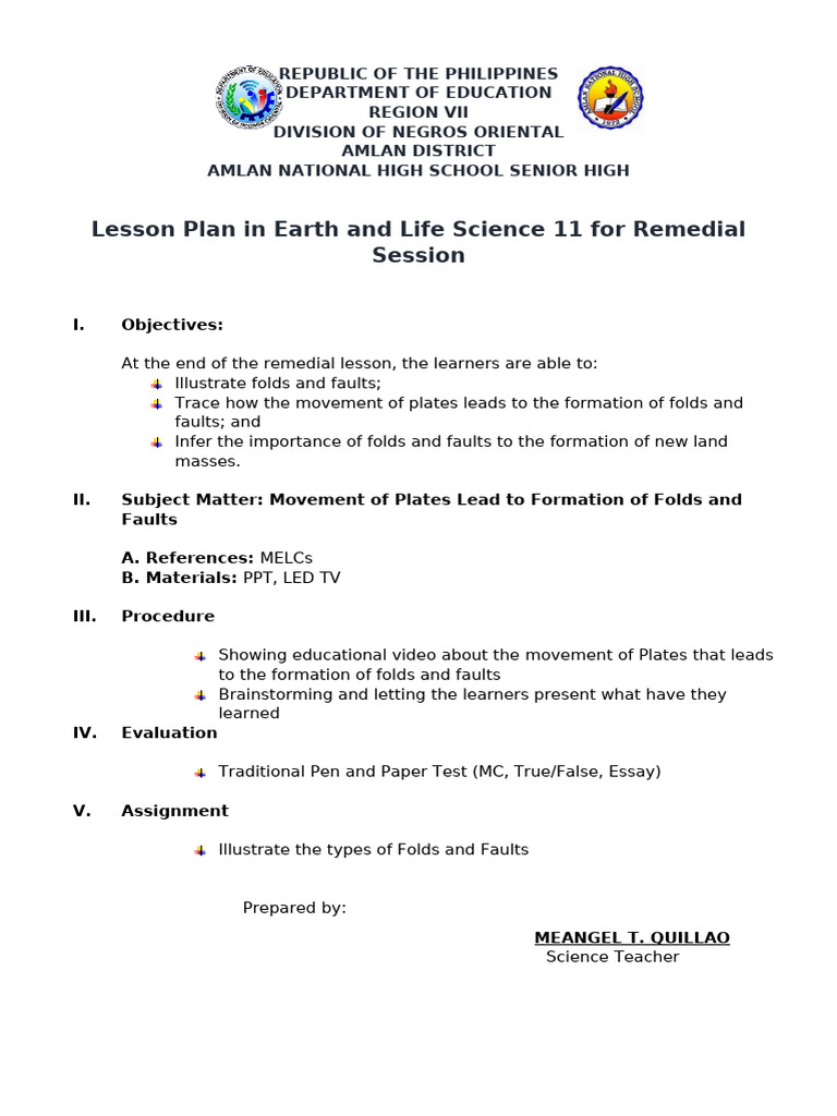 Remedial-Lesson-Plan-Sample | PDF