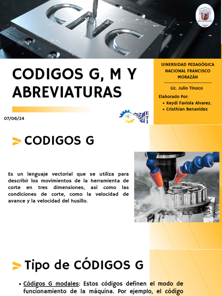 Presentacion Codigos g y m | PDF