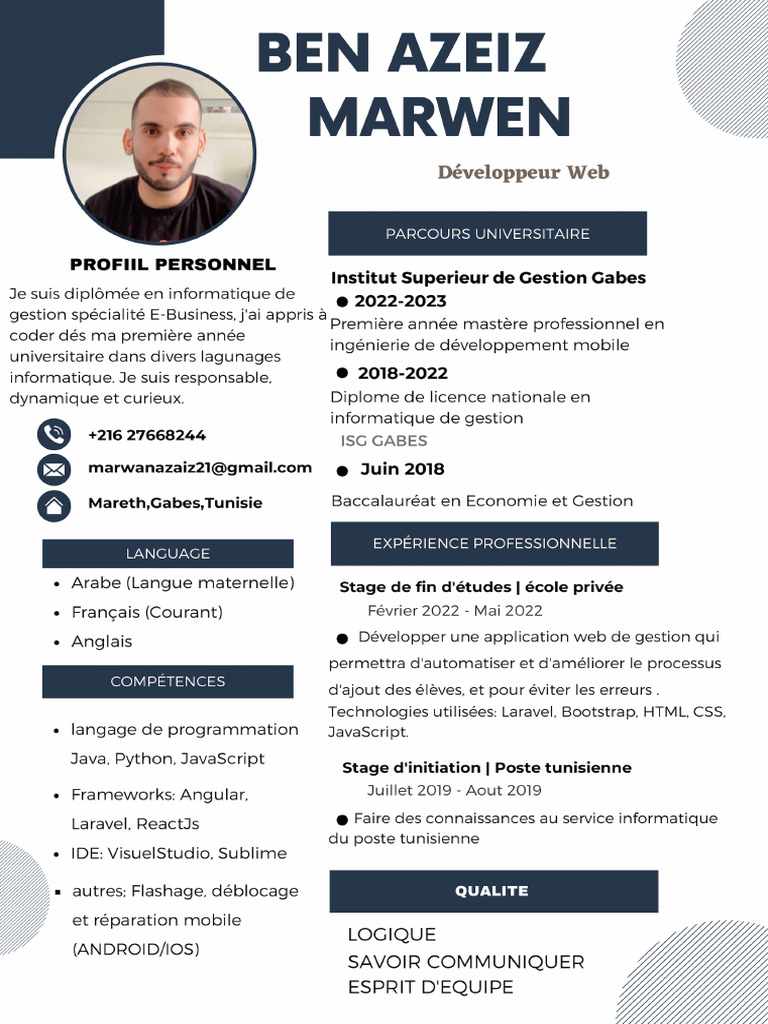 ben azeiz cv | PDF