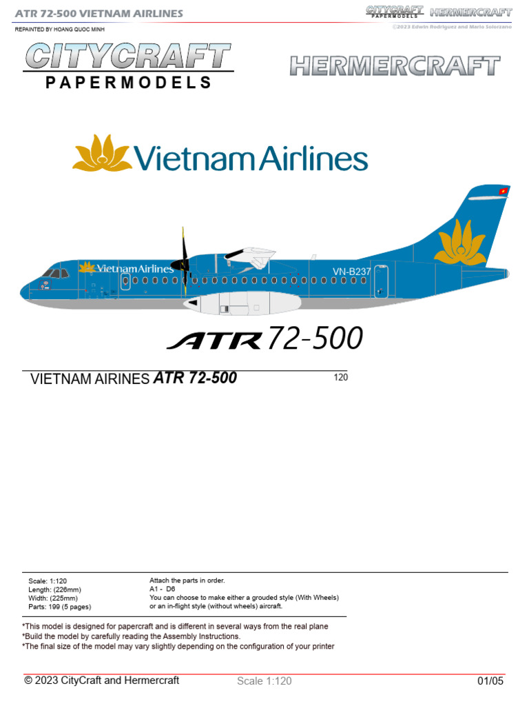 Atr 72 Vietnamairlines | PDF