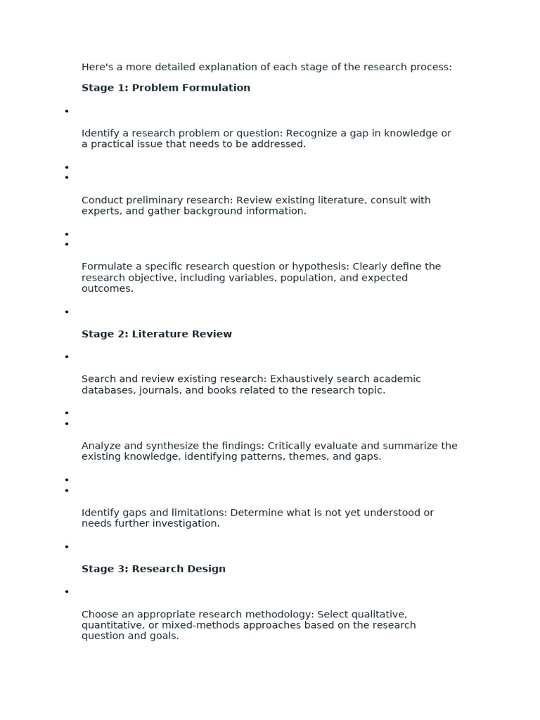 Stage 1: Problem Formulation | PDF