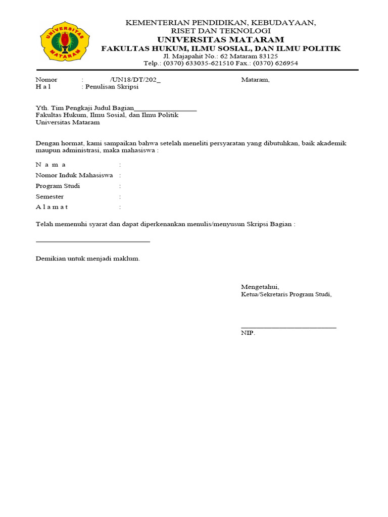 Blangko Skripsi | PDF