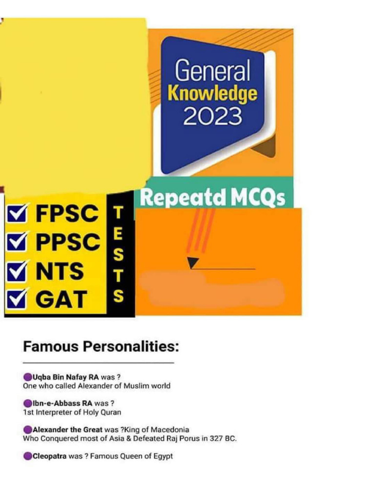 General Knowledge 2023 | PDF