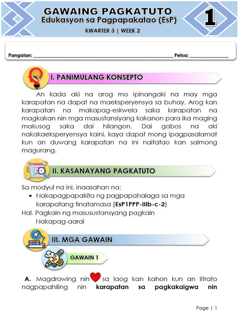 Esp1 Q3 M2 Final | PDF