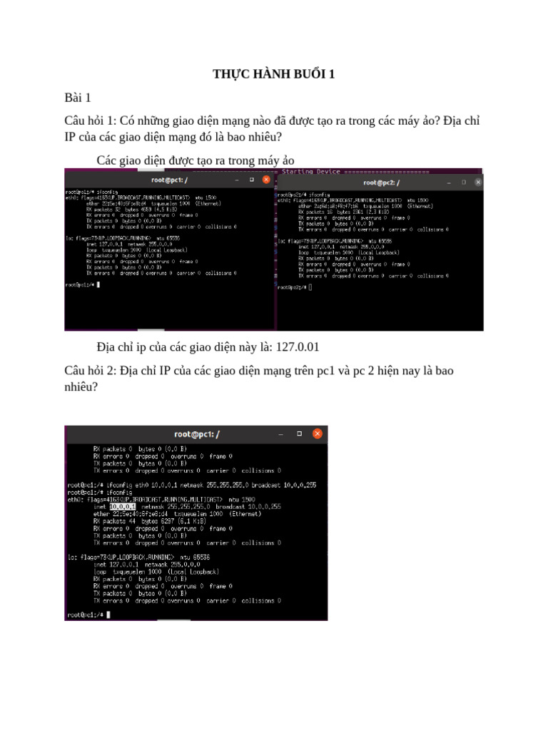TH C Hành Bu I 1 - MMT | PDF