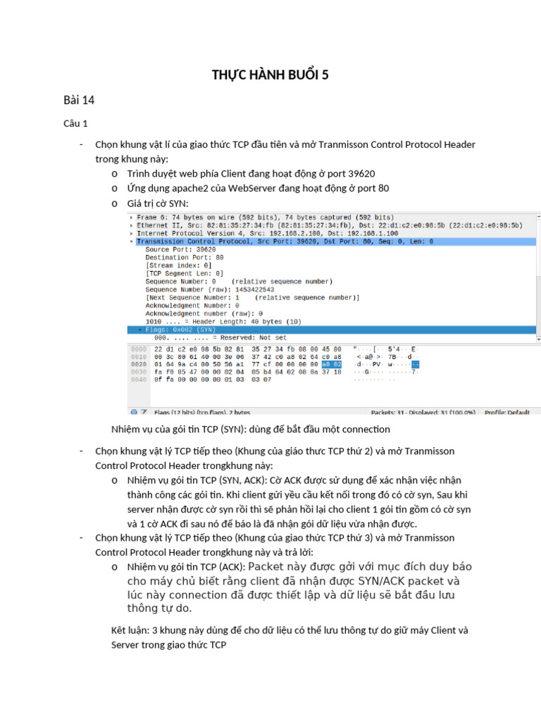 Thuc Hanh Buoi 5 - MMT | PDF