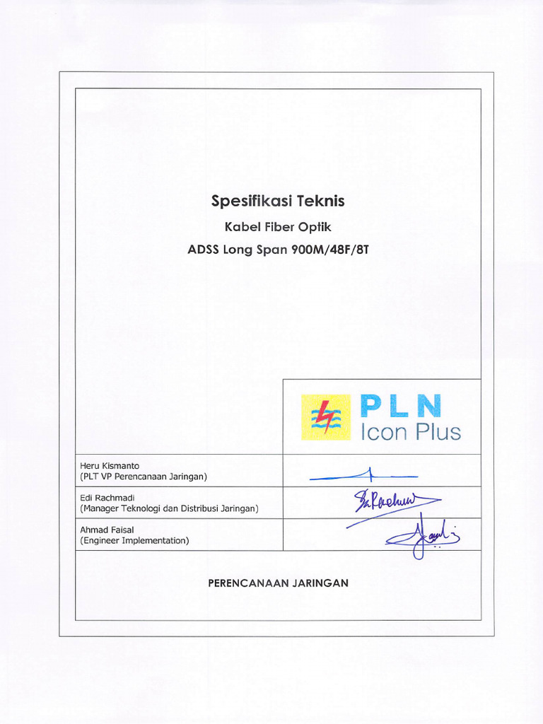 Lampiran 1 Spek ADSS LS 900M-48F-8T | PDF