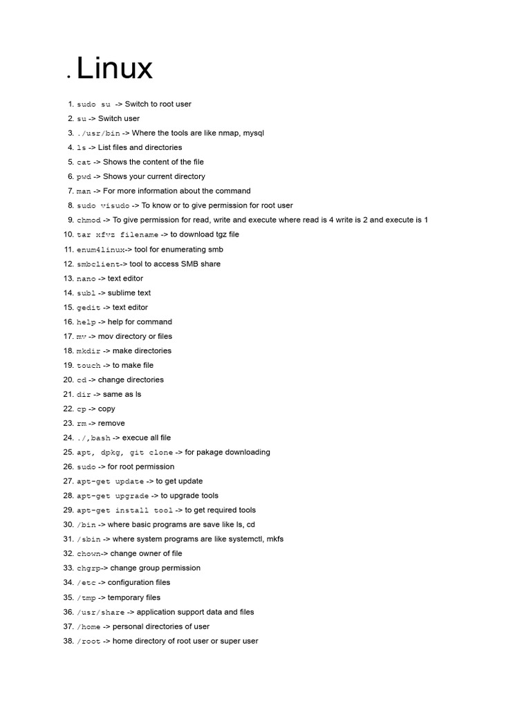 Linux Important Notes | PDF