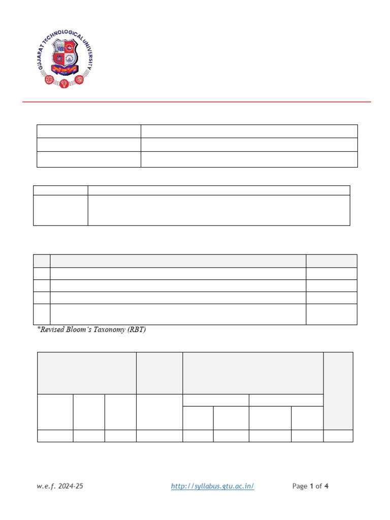 Detailed Syllabus. | PDF