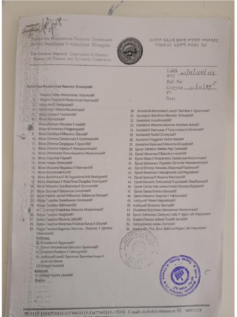 Qajeelfama Bittaa Fooyyaa'e Lakk.01-2009 | PDF