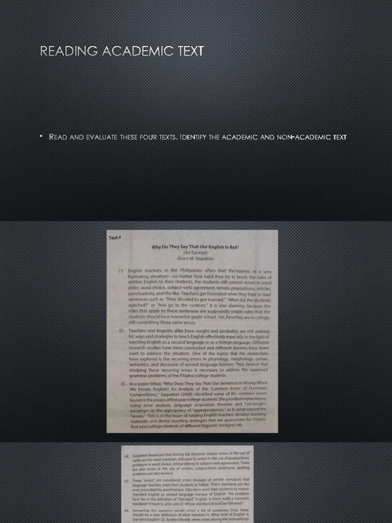 Reading Acad Text 1 | PDF