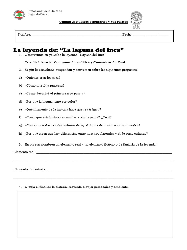 Guía de Lenguaje - C.O - C.A LAGUNA DEL INCA | PDF